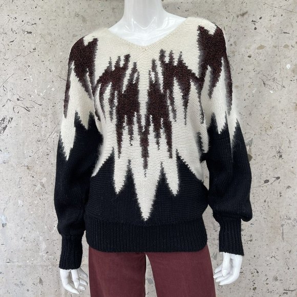 Pacific Place | Sweaters | Vintage 8s90s Black Knit Sweater With Angora ...